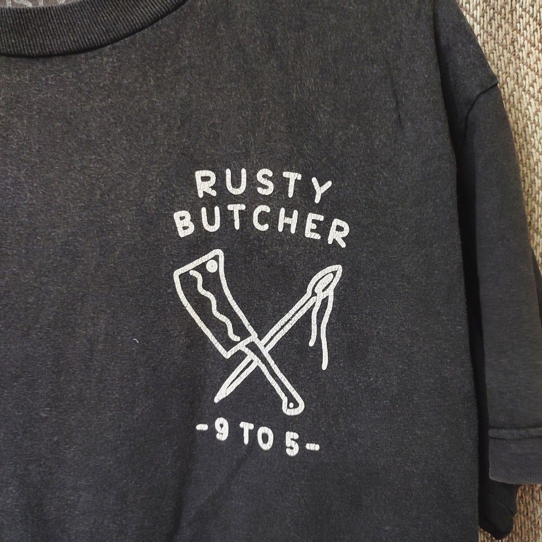 Rusty Butcher Cool Graphic Design Vintage Vive Shirt, Men's Fashion ...