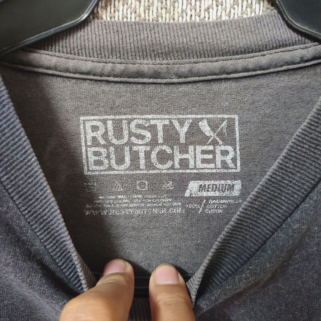 Rusty Butcher Cool Graphic Design Vintage Vive Shirt, Men's Fashion ...