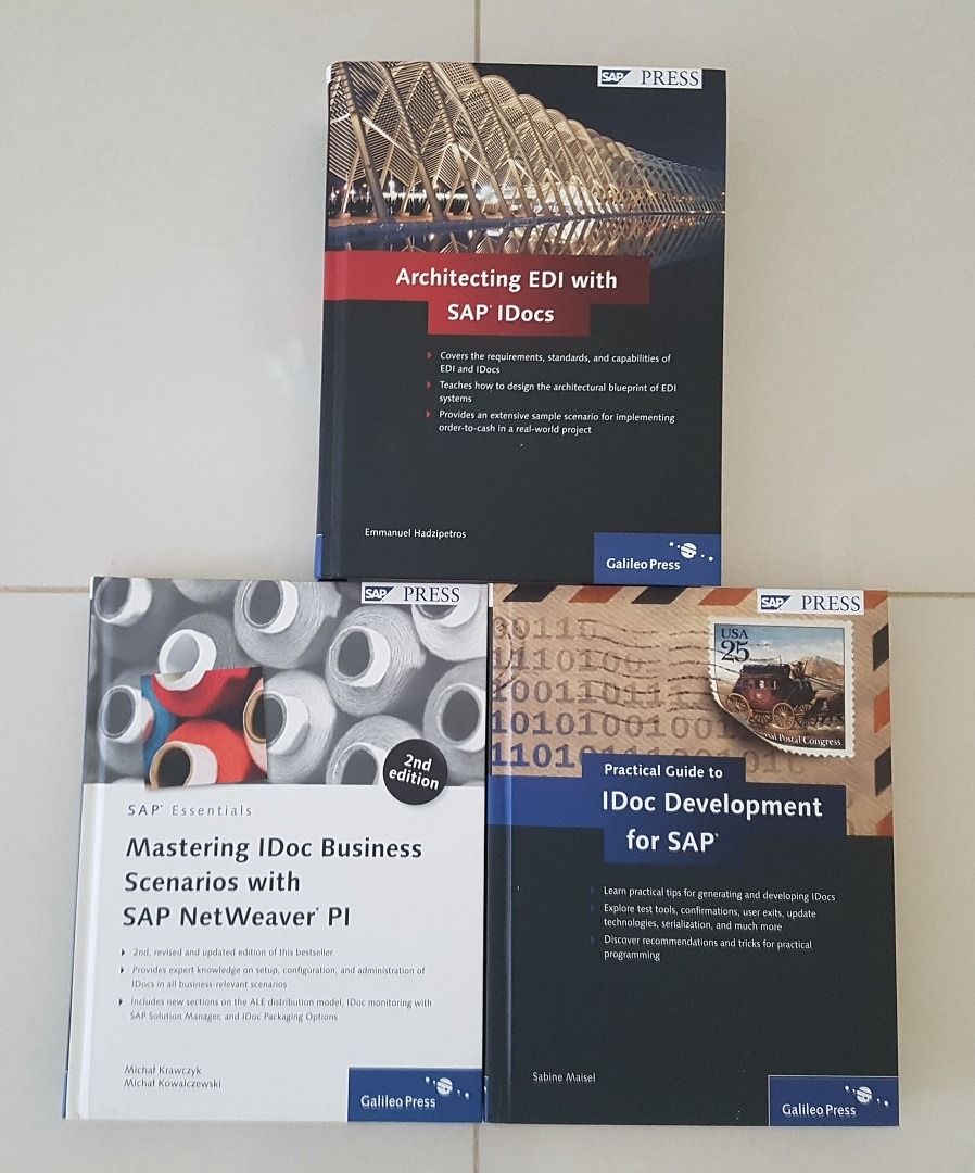 SAP Books bundle about SAP IDoc (Intermediate Document), Computers ...
