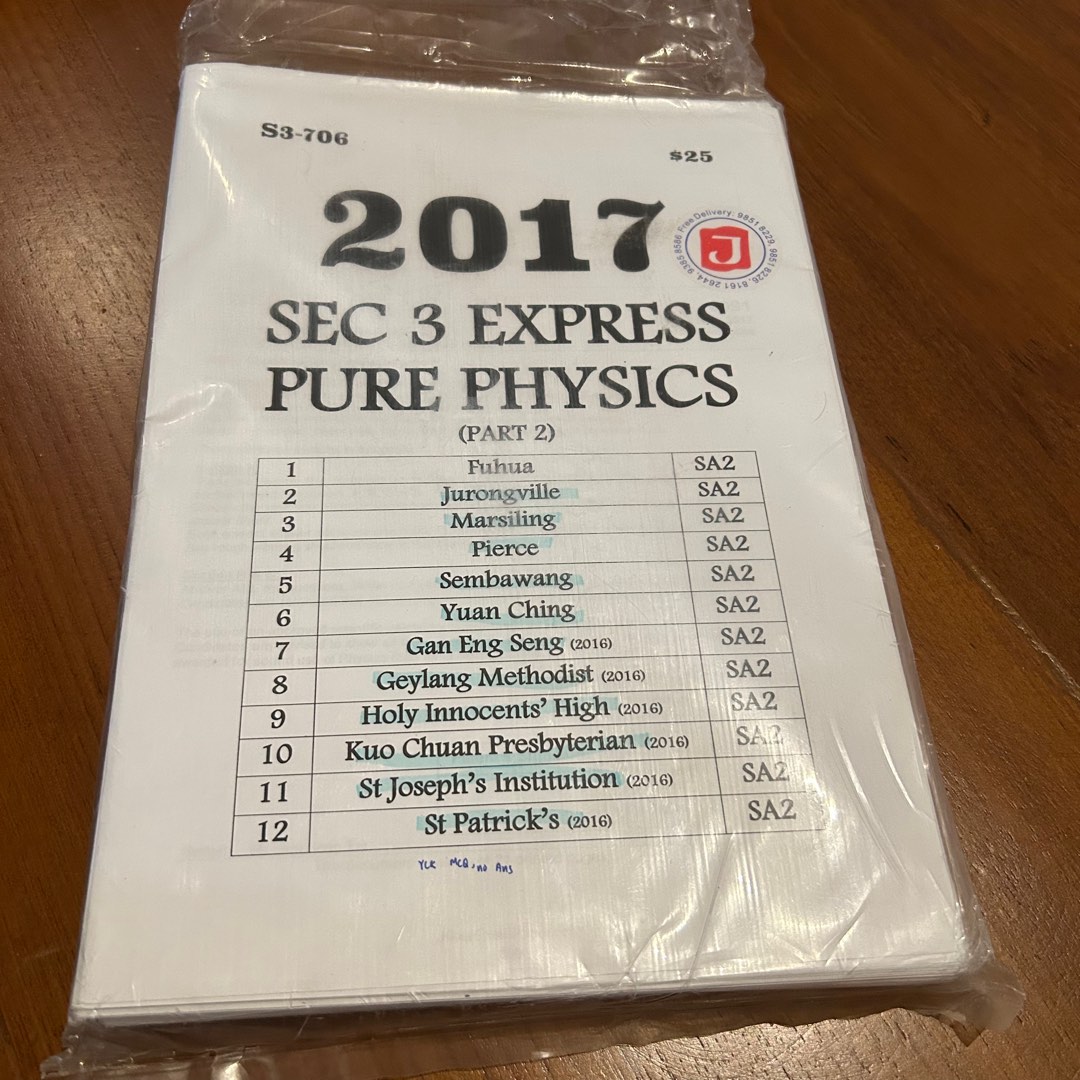 SEC 3 PURE PHYSICS SECONDARY THREE SCHOOL PAPERS, Hobbies & Toys, Books ...