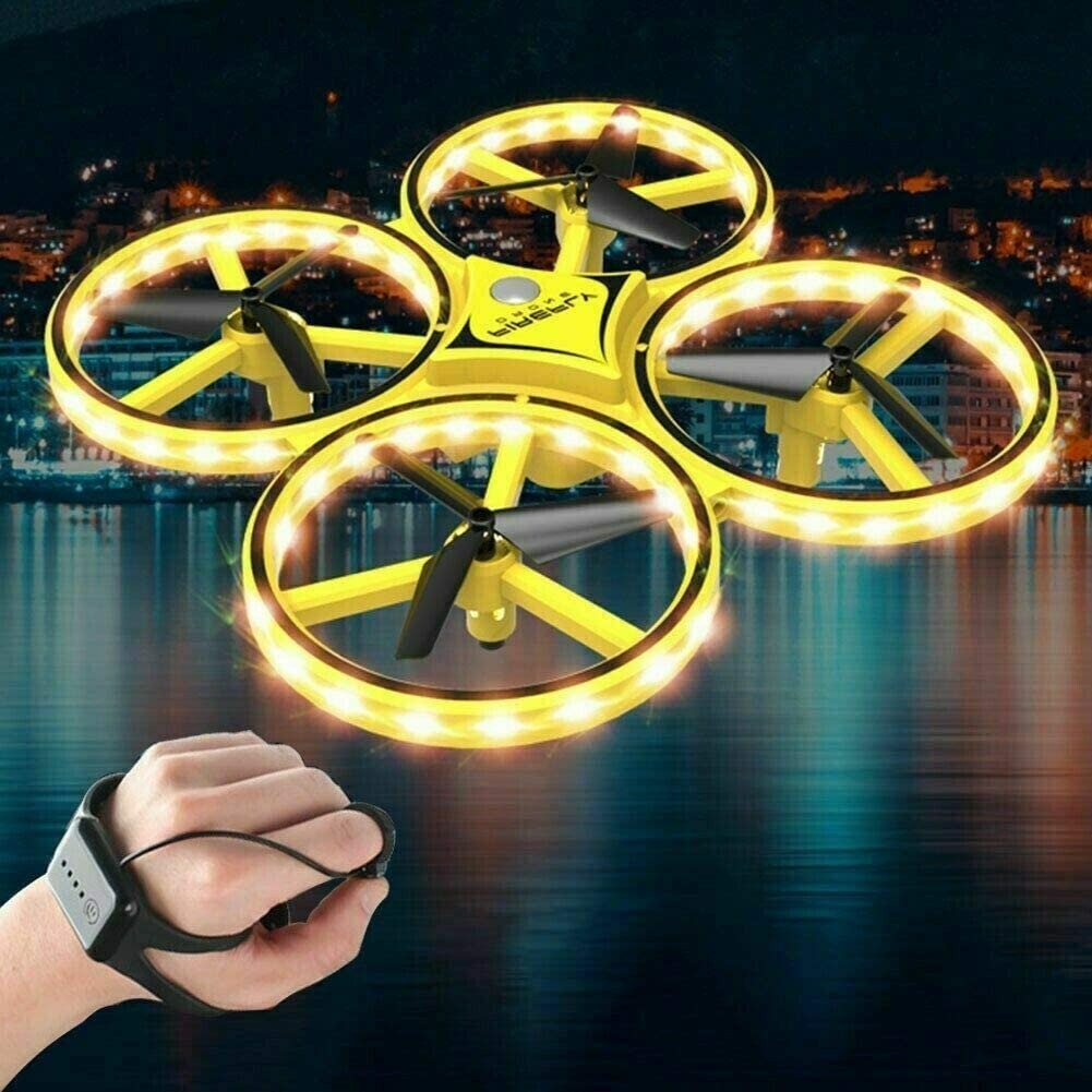 SGM Firefly Hand Controlled Toy - Quadcopter Drone with LED Light and ...
