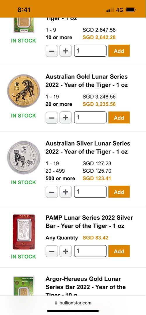 Silver Coin Tiger Perth Mint 1oz, Hobbies & Toys, Memorabilia ...