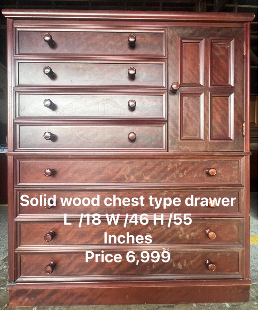 Solid wood drawer cabinet, Furniture & Home Living, Furniture, Shelves ...