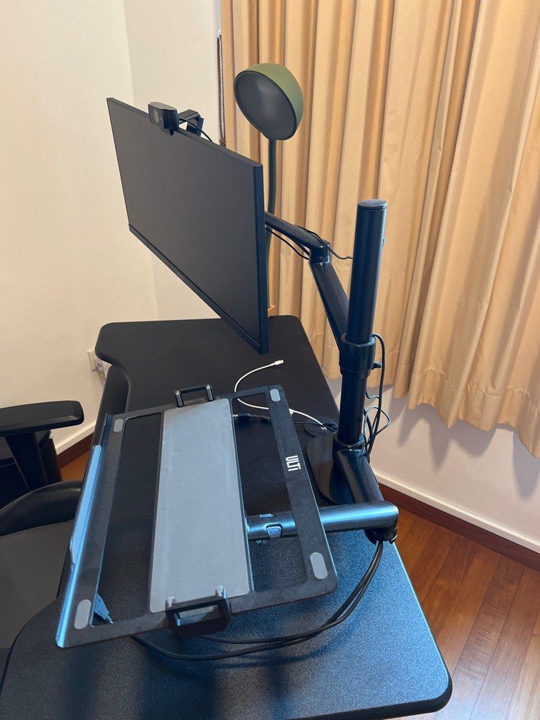 Standing desk, monitor arm and gaming chair (set), Furniture & Home ...