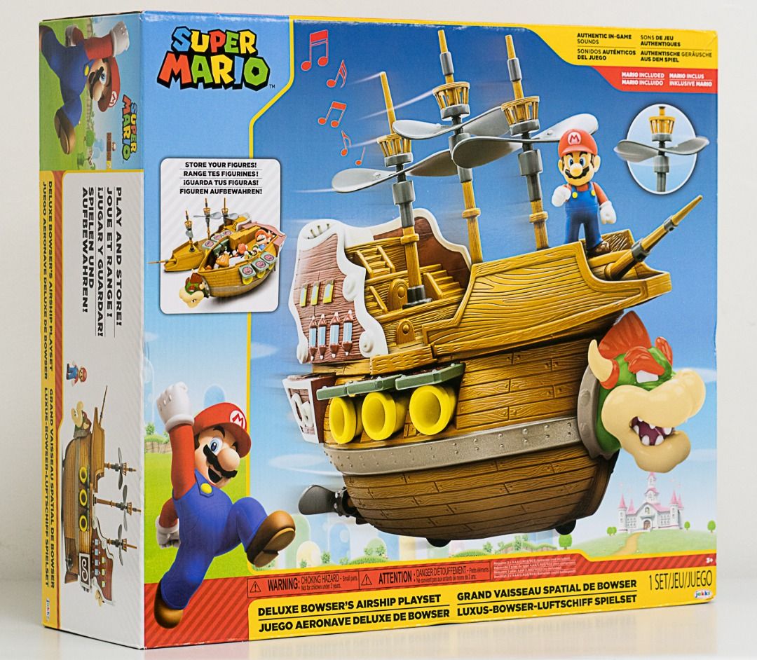 Super Mario Deluxe Bowser's Airship Playset, Hobbies & Toys, Toys ...