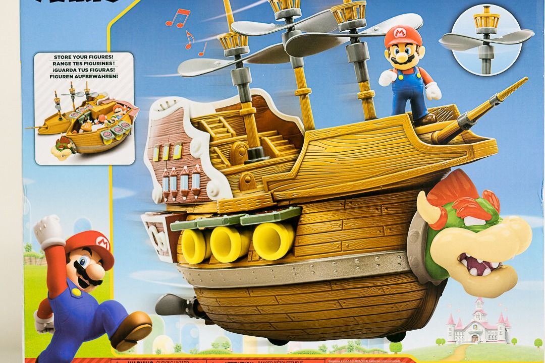 Super Mario Deluxe Bowser's Airship Playset, Hobbies & Toys, Toys ...