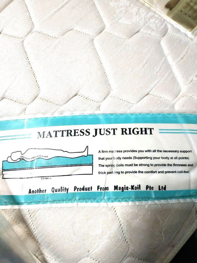 Super single bed with mattress, Furniture & Home Living, Furniture, Bed ...