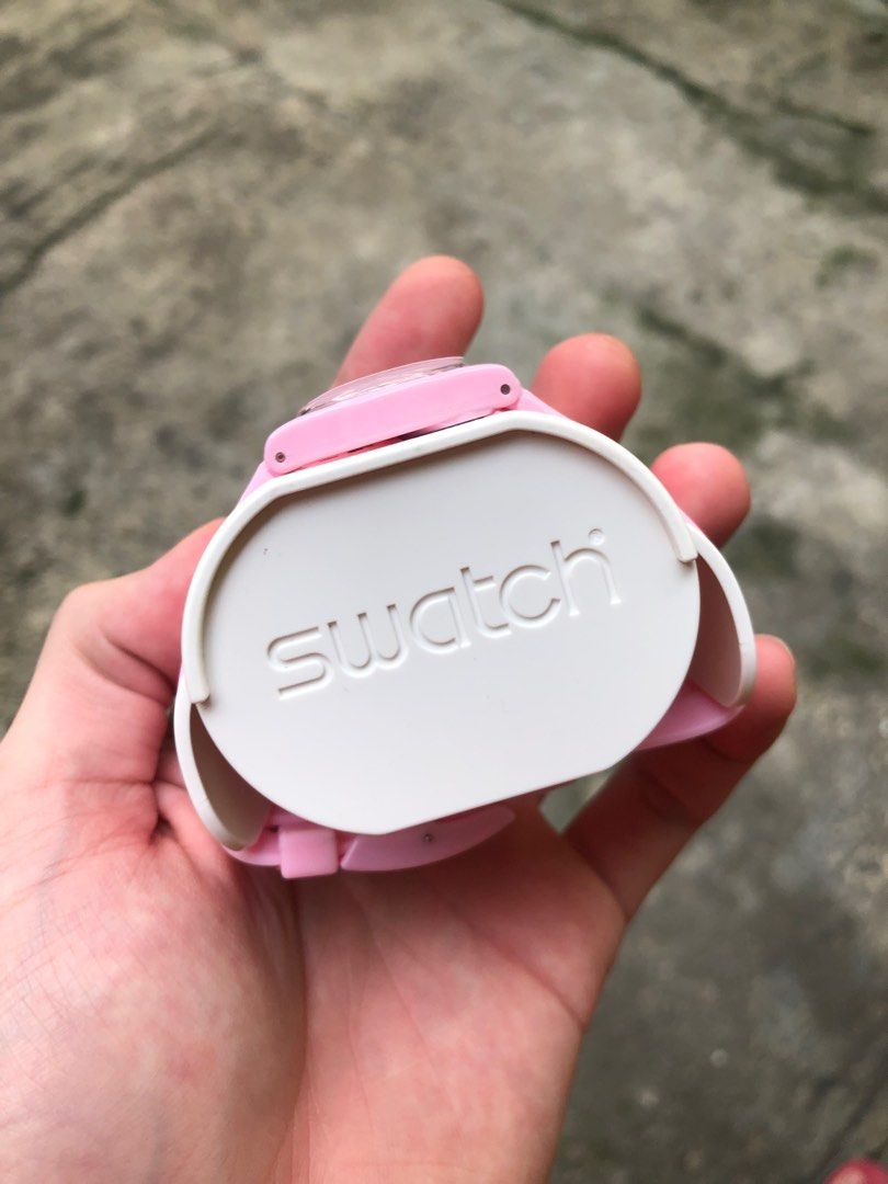 Swatch Watch long strap (pink), Women's Fashion, Watches & Accessories ...