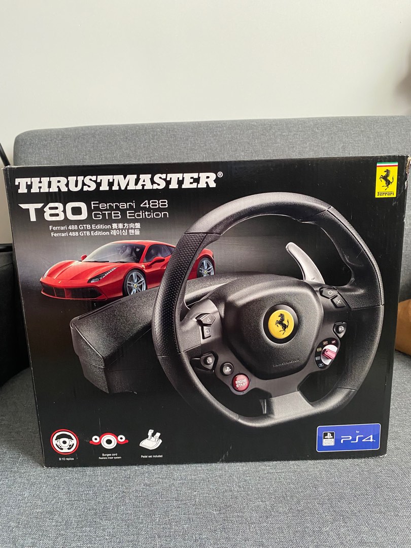 Thrustmaster T80 Ferrari 488 GTB Edition, Video Gaming, Gaming ...