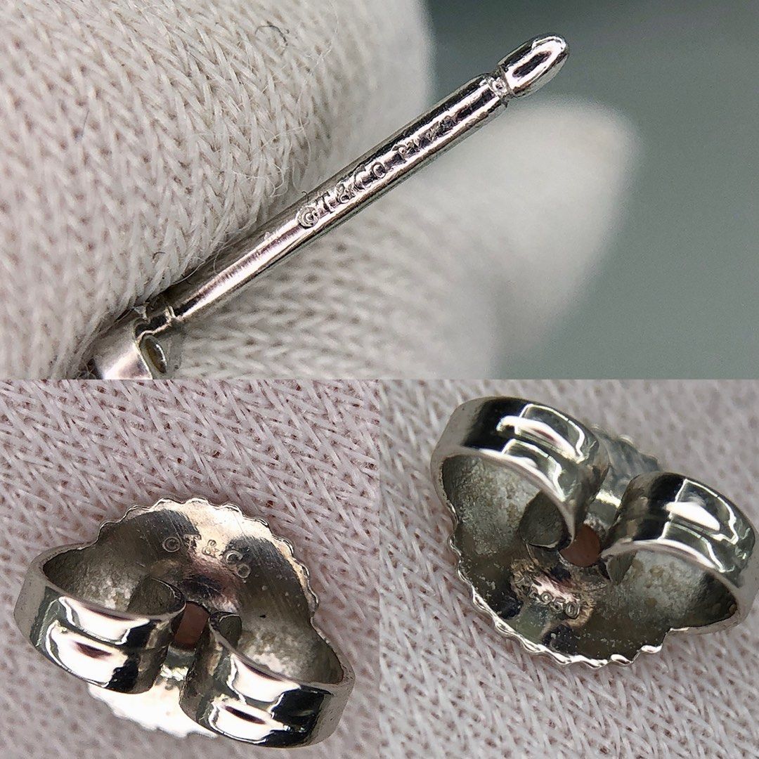 TIFFANY & CO. PT 950 FLEUR DE LISKEY BAR EARRING 1.19 G 227036137 FI*, Women's Fashion, Jewelry ...