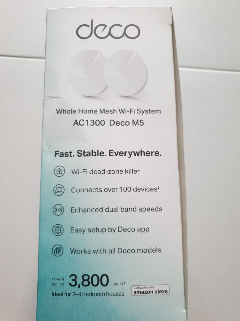 TP-Link Deco M5 (2-pack) AC1300 Whole Home Mesh Wi-Fi System-Fast ...