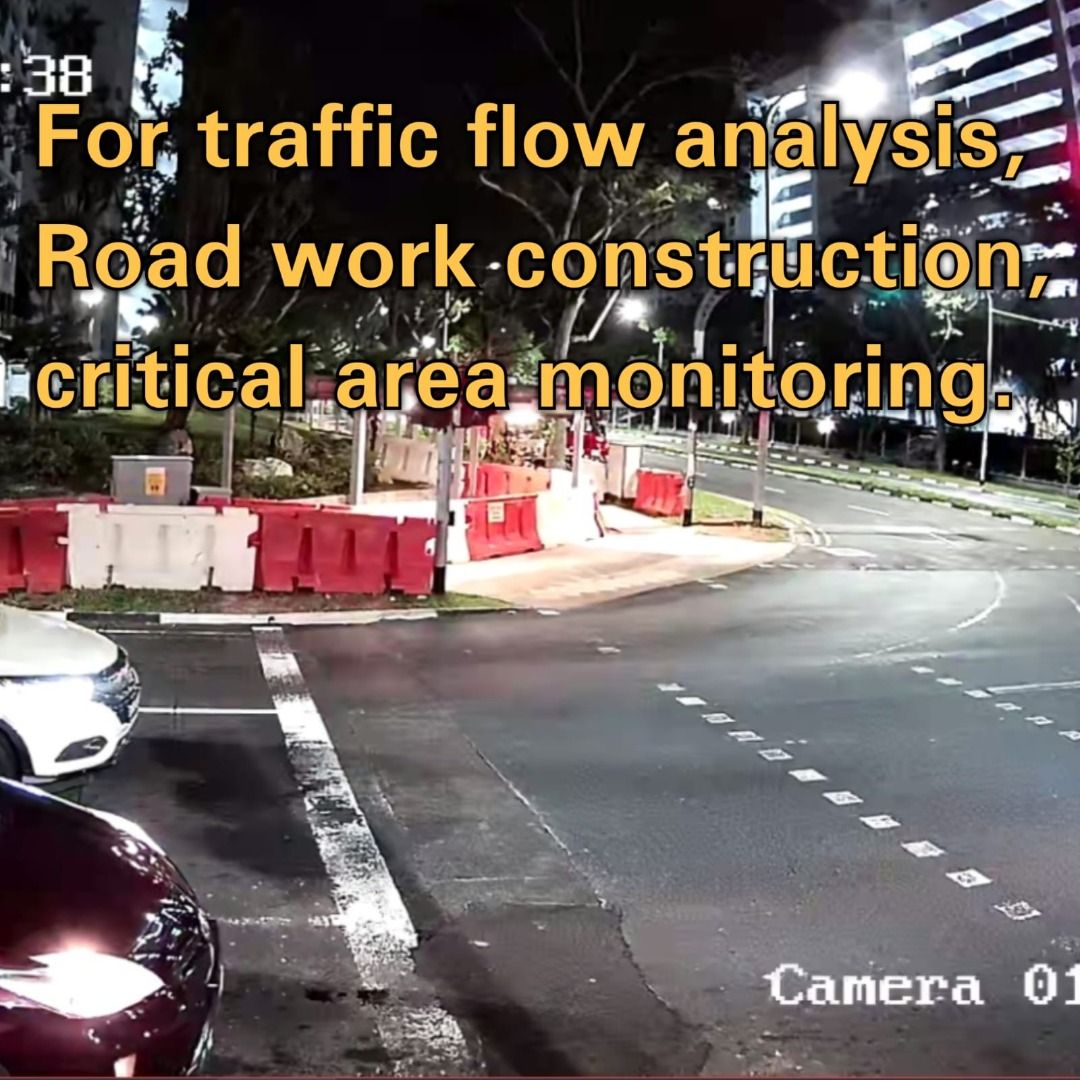 Traffic Flow Monitoring Camera Lta Analysis Remote 4g Solar Cctv Sim Card Battery Collect