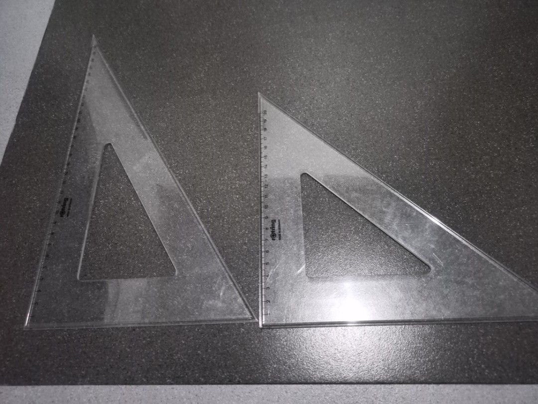 TRIANGLE 45 AND 35 DEGREES ROTRING, Hobbies & Toys, Stationary & Craft ...