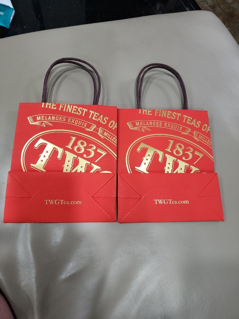 TWG RED PAPER BAG - SMALL, Hobbies & Toys, Stationery & Craft, Other ...