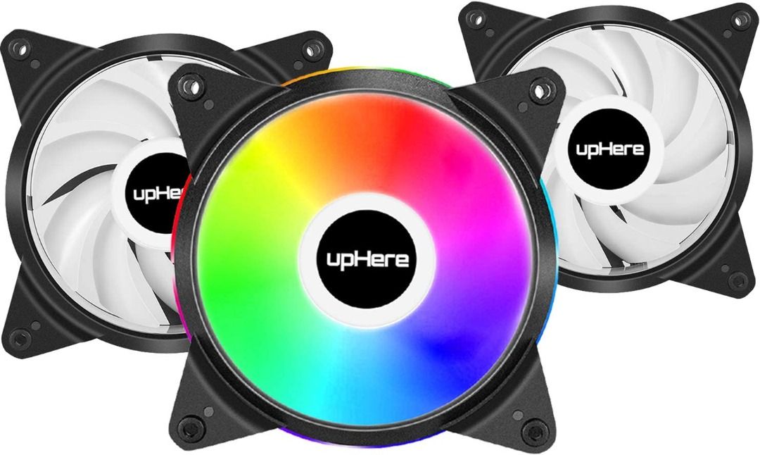 upHere 3-PIN 120mm LED Computer Case Fan super Silent PC Cooling Fan 3 ...