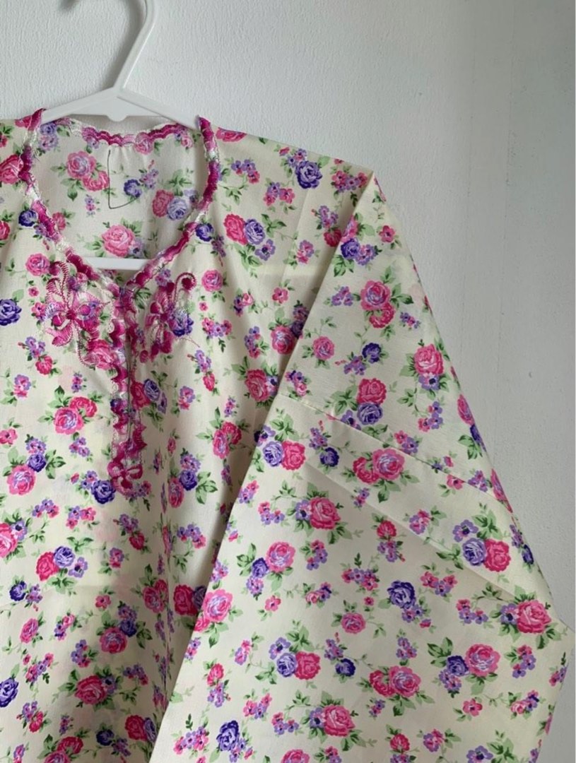 VERY BEAUTIFUL & RARE OFF WHITE Baju Opah, Women's Fashion, Tops ...