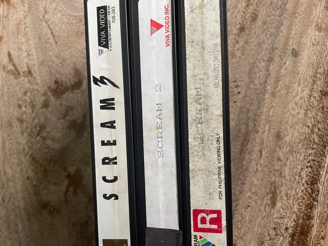 VHS tape SCREAM TRILOGY suspense horror movie, Hobbies & Toys, Memorabilia & Collectibles ...