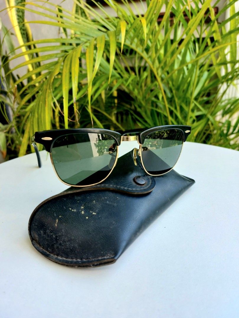 Vintage B&L rayban clubmaster in ebony frame, Men's Fashion, Watches ...