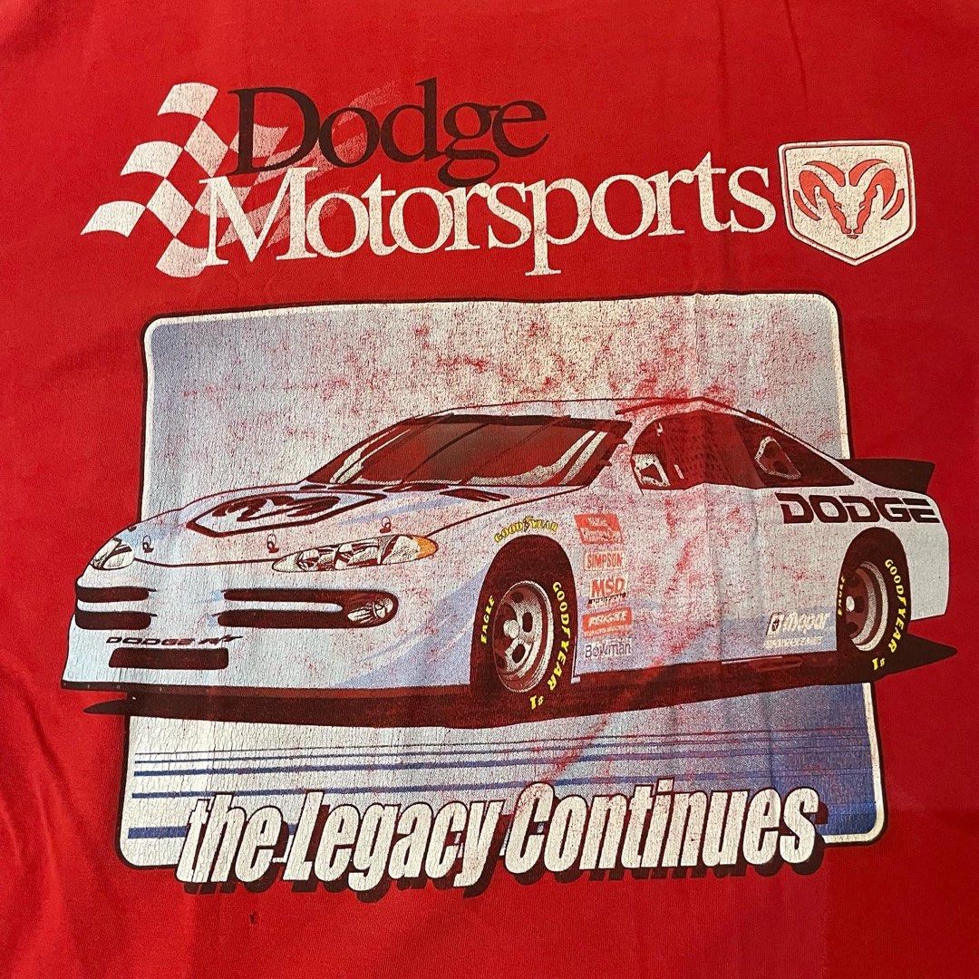 Vintage Dodge Motorsports The Legacy Continues Mega Print Nascar Shirt ...
