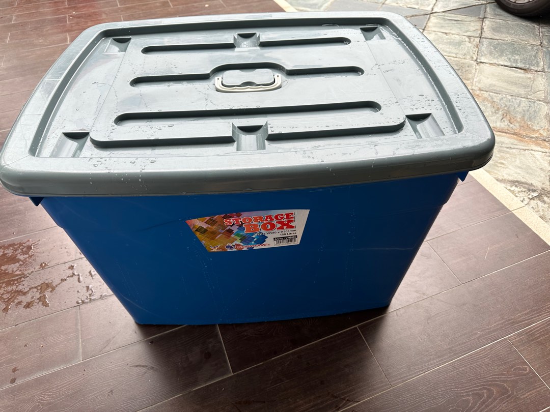 Well use storage box with cover, Furniture & Home Living, Home ...