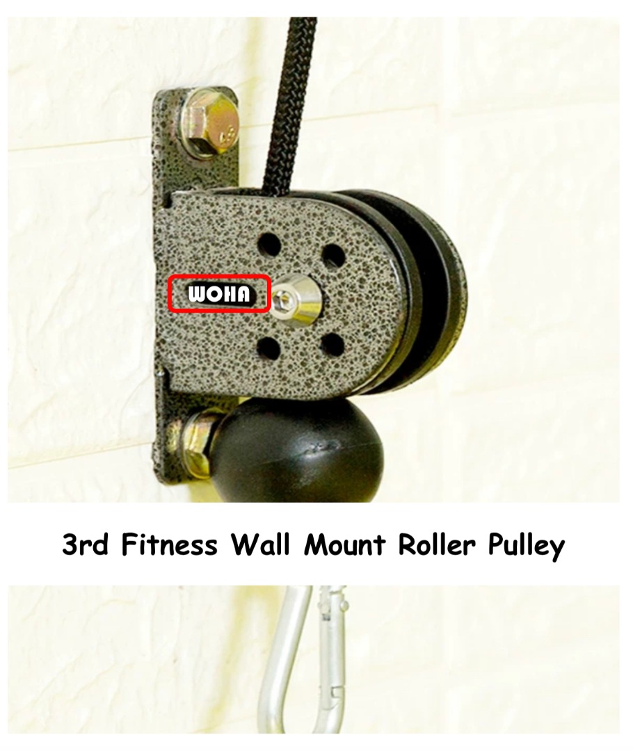 [WOHA] 3rd Fitness Gym Wall Mount Roller Pulley, Sports Equipment ...