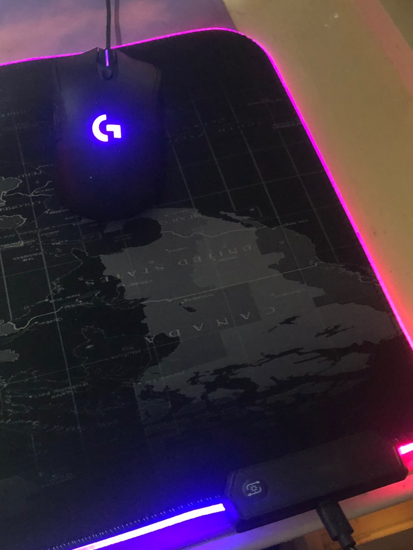 World Map RGB Led Mouse Pad, Computers & Tech, Parts & Accessories ...