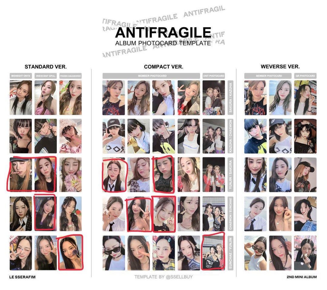 WTS/WTT/LFB lesserafim le sserafim lsf chaewon sakura yunjin kazuha ...