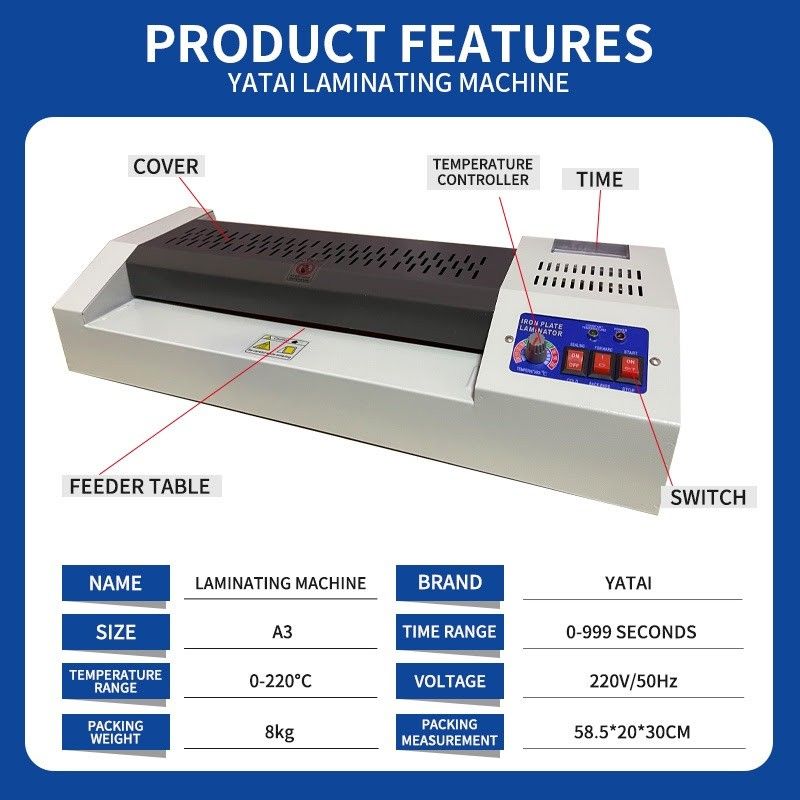 Yatai A3 Laminating MACHINE, Computers & Tech, Office & Business ...