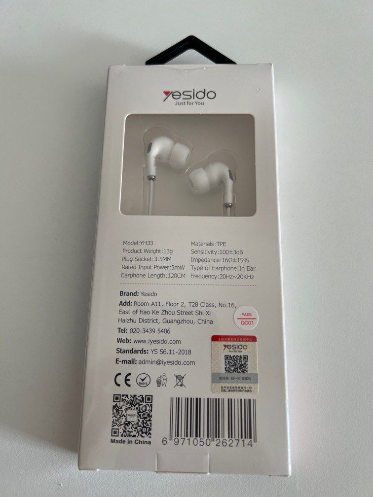 Yesido YH33 earphones 3.5mm, Audio, Earphones on Carousell