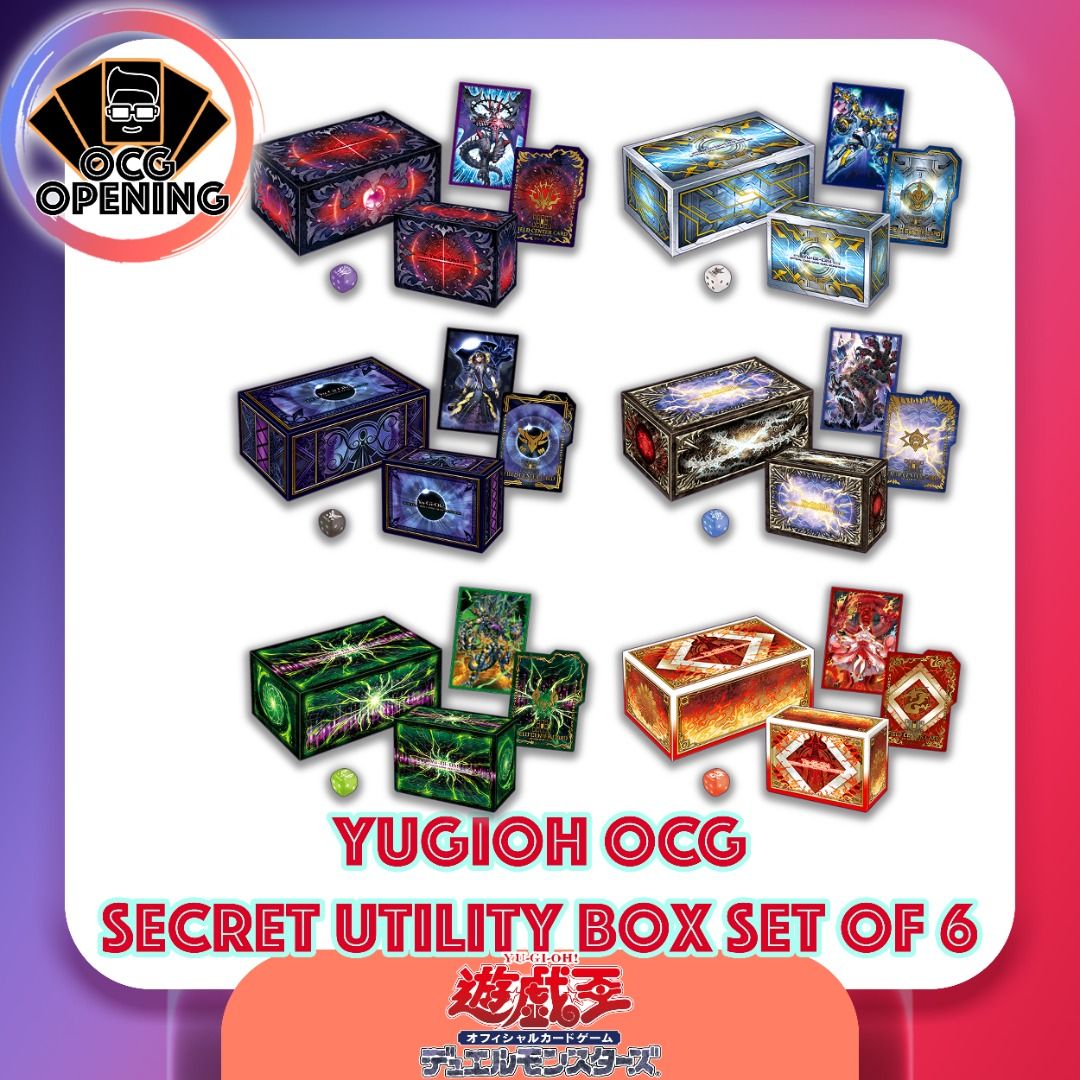 Yugioh OCG Secret Utility Box Set of 6, Hobbies & Toys, Toys & Games on Carousell