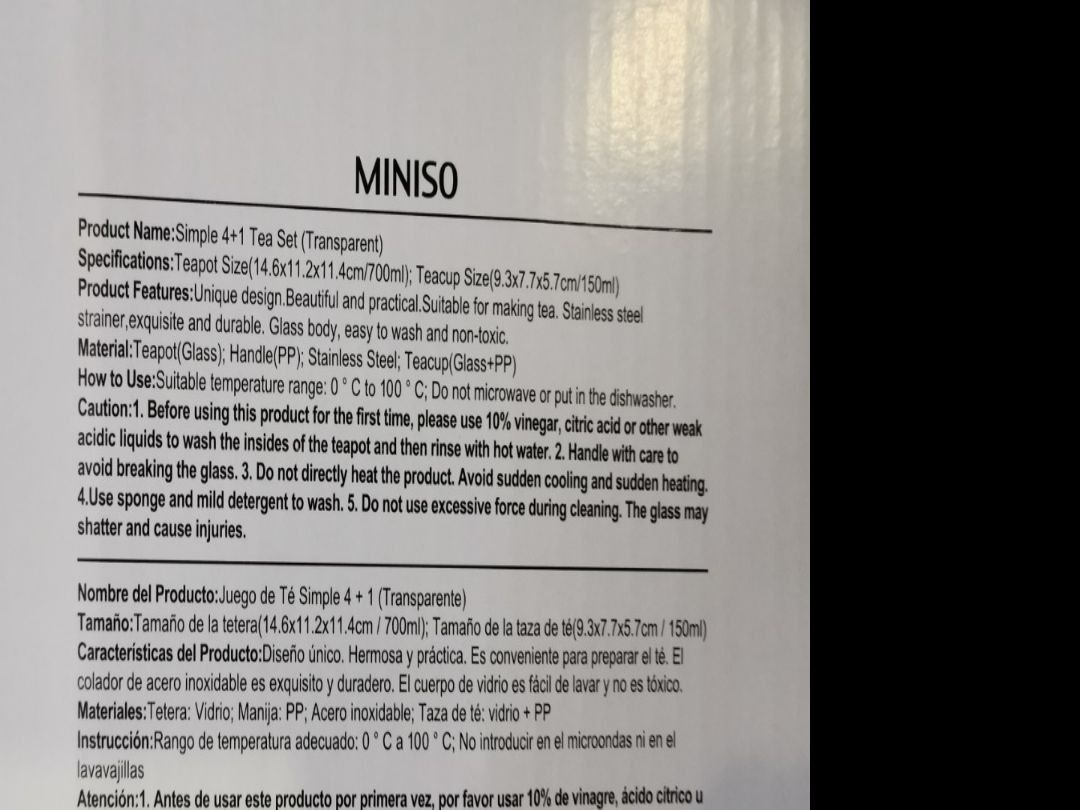 $10 brand new Miniso Tea Set, Furniture & Home Living, Kitchenware ...