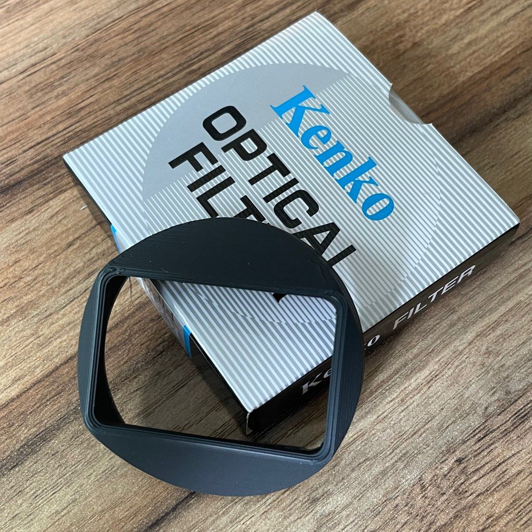 3D printed Rectangle lens hood 49mm, Photography, Photography ...