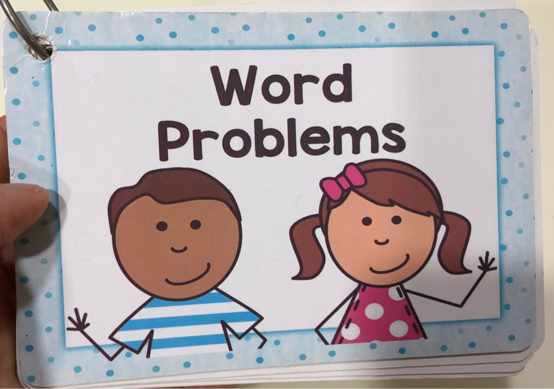 72 math word problem flash cards, Hobbies & Toys, Toys & Games on Carousell