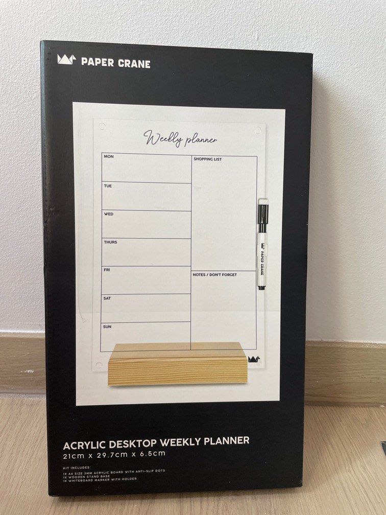 Acrylic Desktop Weekly Planner, Furniture & Home Living, Home ...