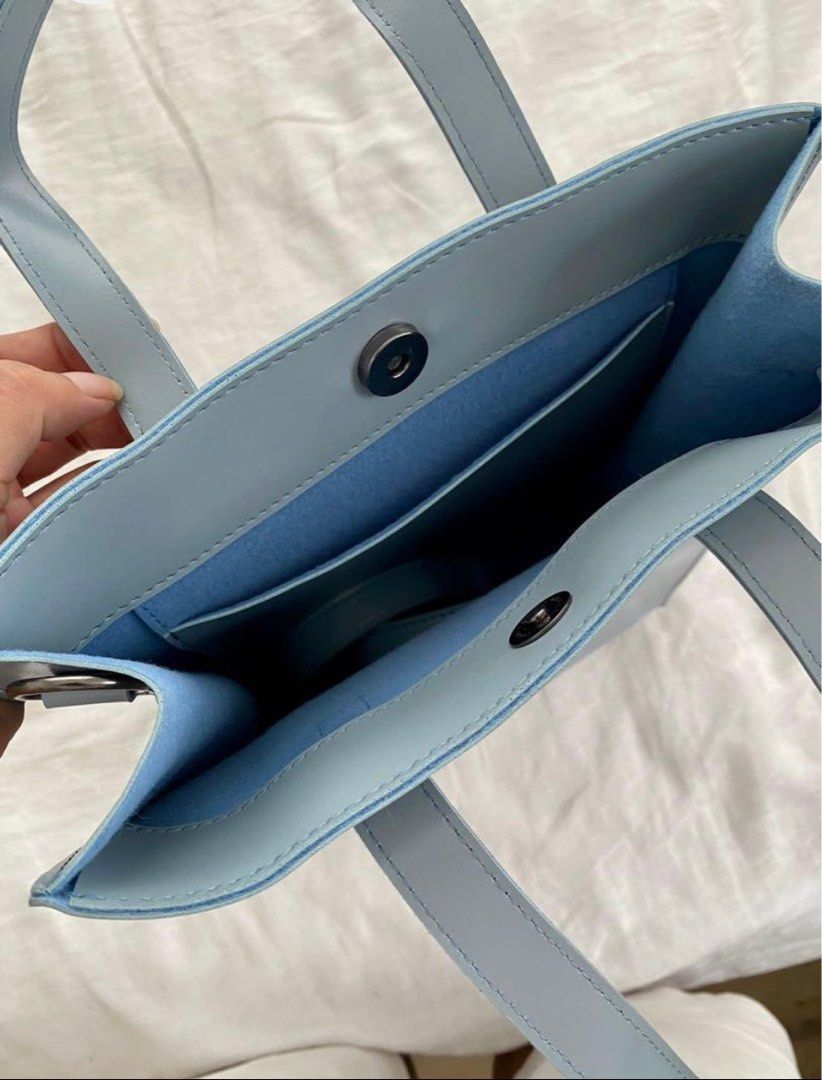 Alice Martha Powder Blue Two-Way Tote Shoulder Bag, Women's Fashion, Bags & Wallets, Tote Bags ...