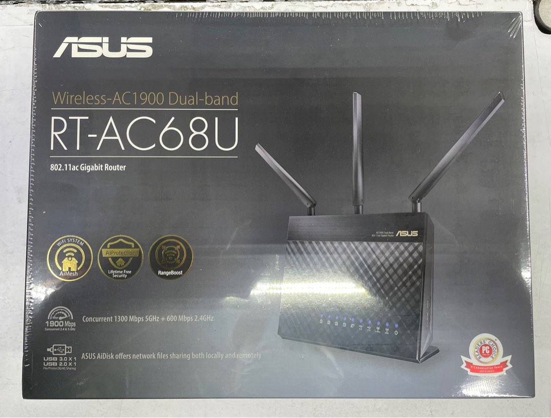 ASUS 華碩 AC-1900 雙頻 dual-band RT-AC68U 無線路由器 Router, 電腦＆科技, 電腦周邊及配件, Wifi及上網相關產品 - Carousell