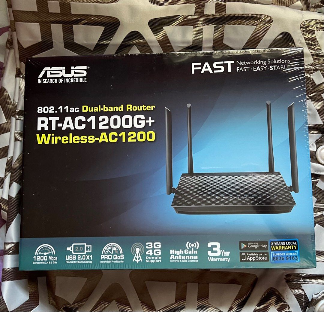 ASUS RT-AC1200G+ wireless router, Computers & Tech, Parts & Accessories ...