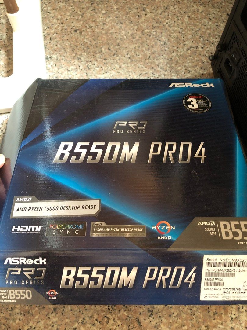 B550M ASRock Pro 4, Computers & Tech, Parts & Accessories, Computer ...