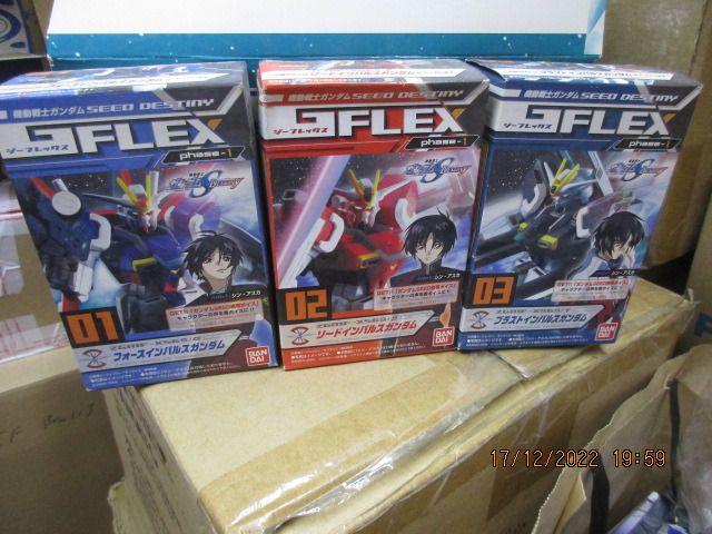 Bandai萬代機動戰士高達特種 命運Gundam GFlex Final Phase系列 一套18盒渣古 Zaku Gunner 曉 脈衝高達 傳說 legend 自由高達, 興趣及遊戲 ...