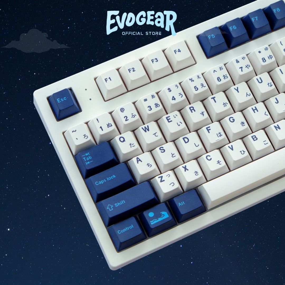 Blue Moon Keycaps | Japanese Keycaps | Cherry Profile | PBT Dye-Sub ...