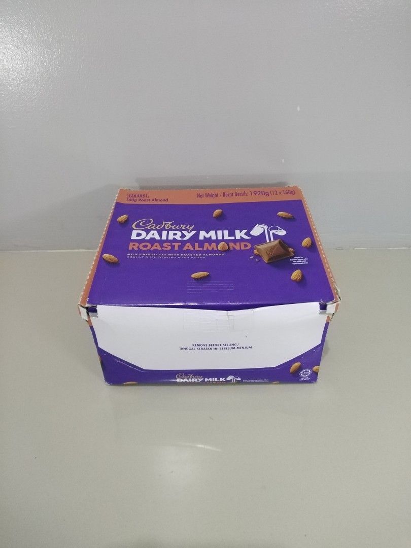 Cadbury Dairy Milk Roast Almond Milk Chocolate Bar Wholesale Box 160g ...