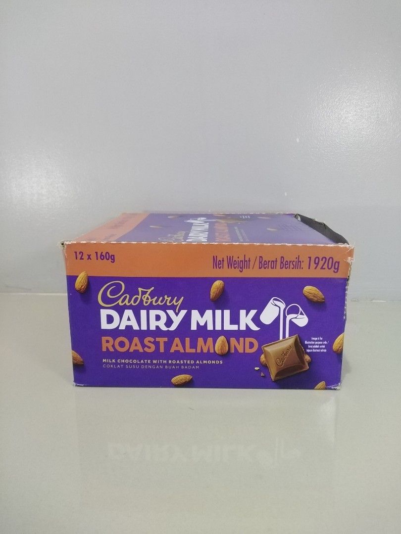 Cadbury Dairy Milk Roast Almond Milk Chocolate Bar Wholesale Box 160g ...