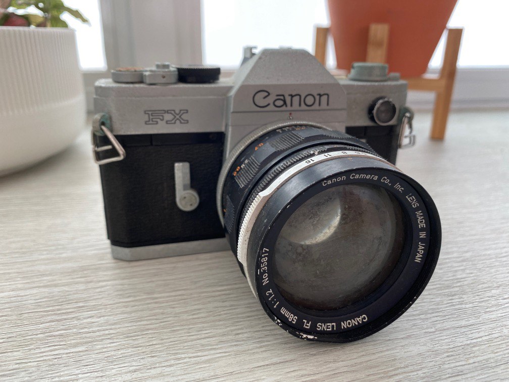 Canon fx retro film camera, Photography, Cameras on Carousell
