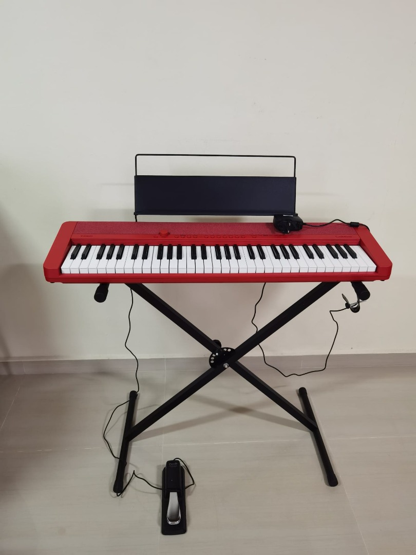 Casio CT-S1 Casiotone Keyboard 61 keys Bluetooth Black White Red CTS1 ...