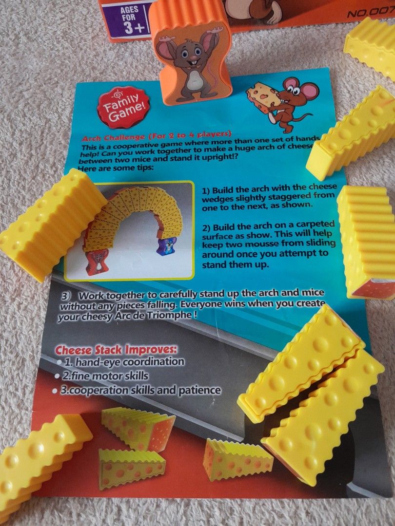 Cheese Stack Game, Hobbies & Toys, Toys & Games on Carousell