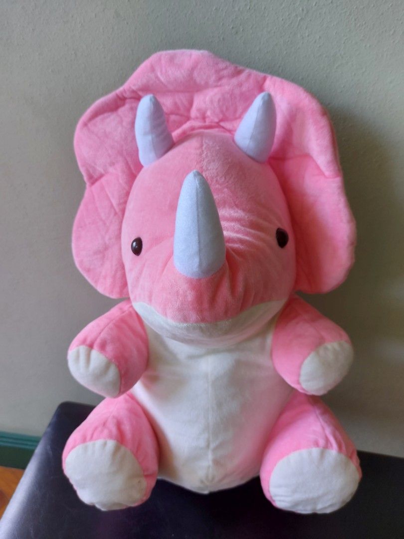 Dinosaur Big Pink Plushie, Hobbies & Toys, Toys & Games on Carousell