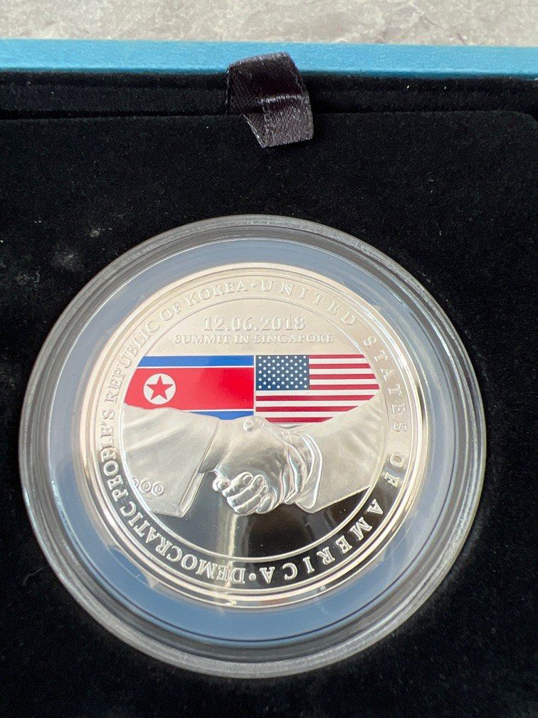 Donald Trump Kim Jong Un Silver coin, Hobbies & Toys, Memorabilia ...