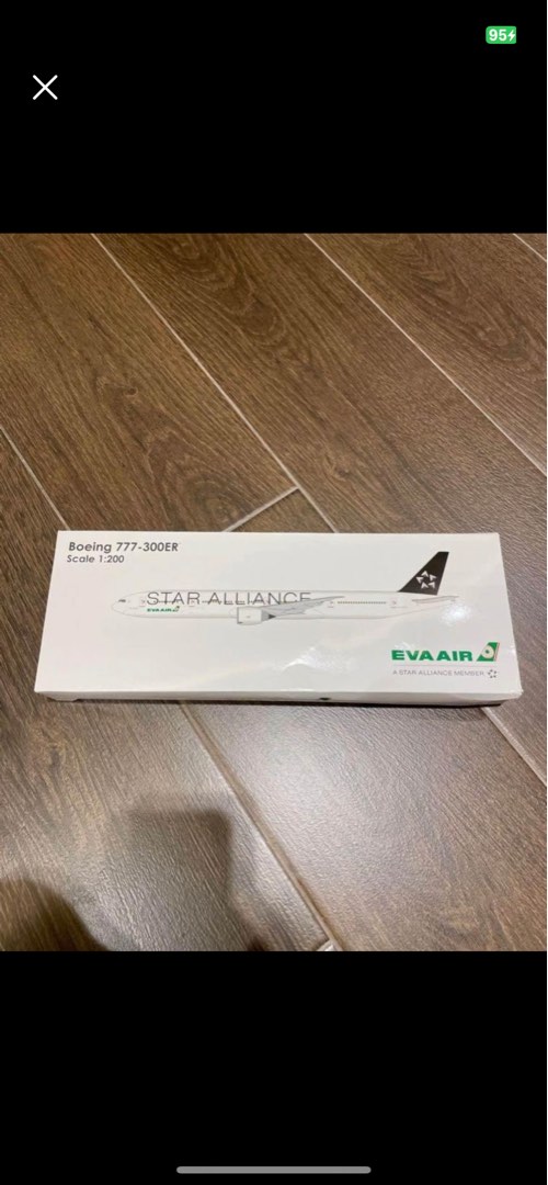 EVA AIR 長榮航空 Star Alliance 星空聯盟 Boeing 777-300ER 1:200, 興趣及遊戲, 玩具 & 遊戲類 ...