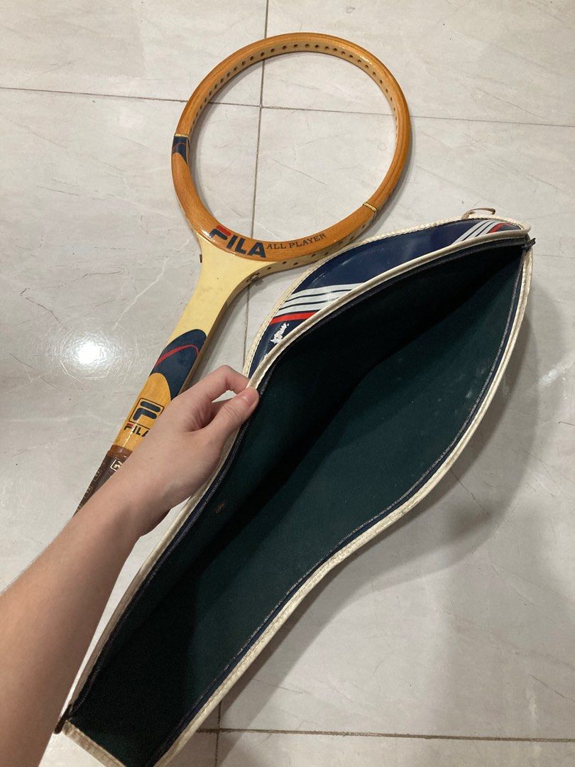 FILA Vintage Wood Tennis Racquet Racket, Sports Equipment, Sports ...
