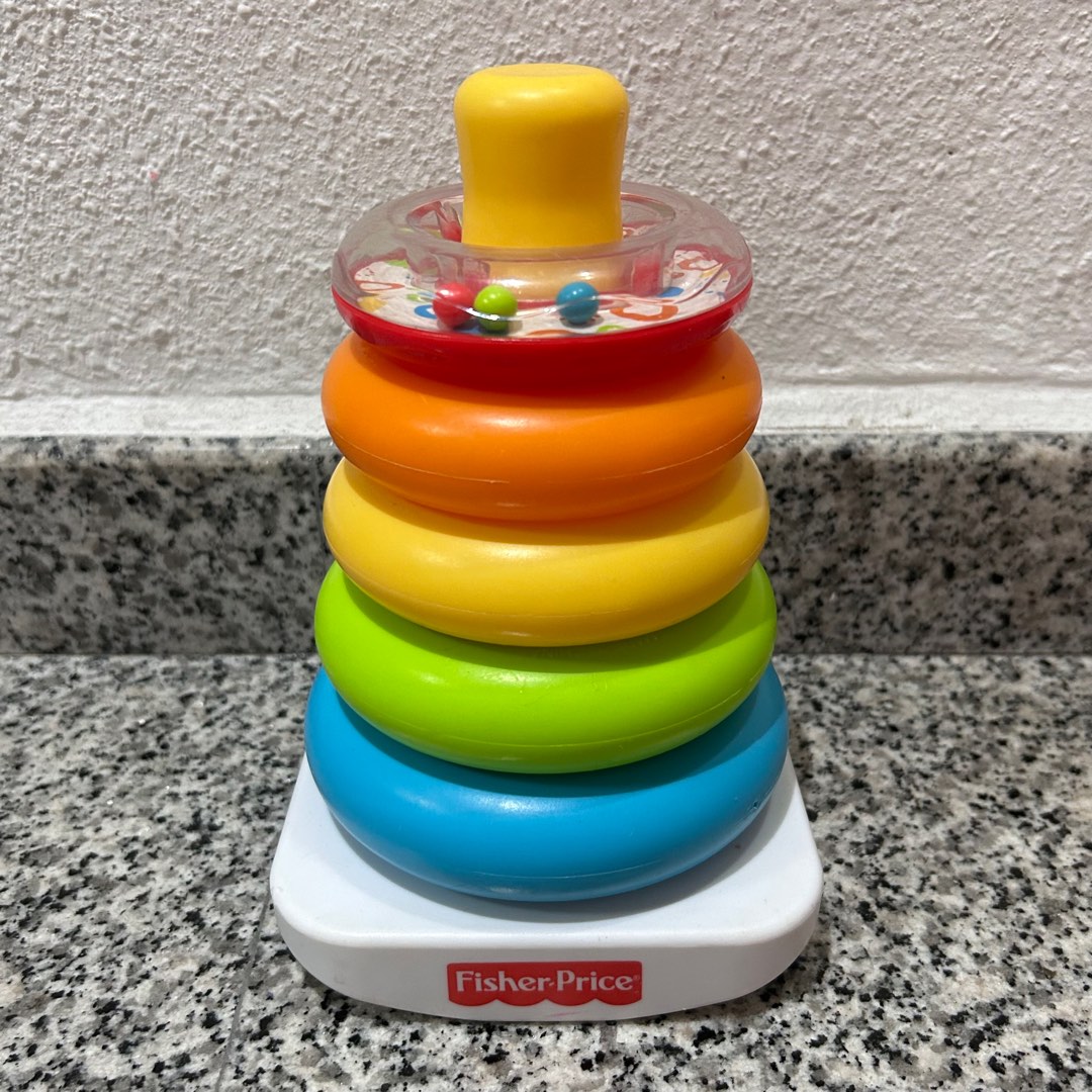 Fisher Price Rock-A-Stack Rainbow Stacking Rings, Babies & Kids, Infant ...